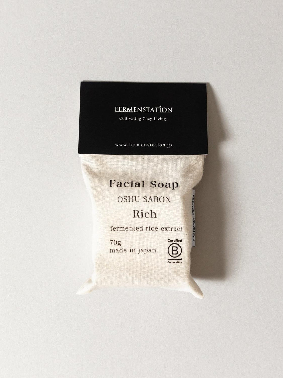Fermenstation Facial Soap, Rich & MORIHATA