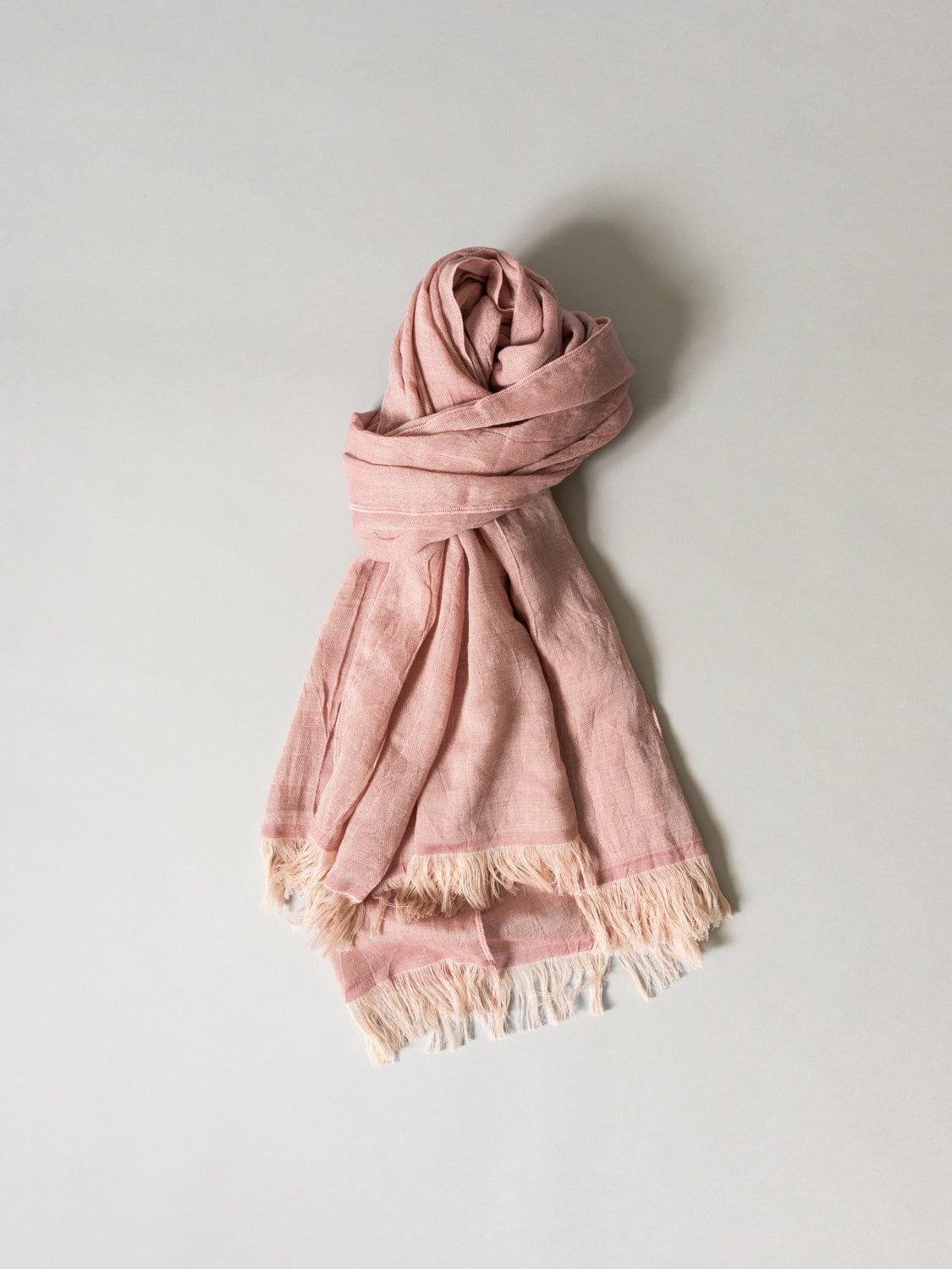 Haolu Cotton Wool Stole, Red Plum & MORIHATA