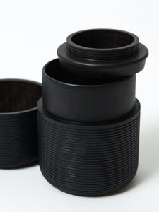 Karmi Tea Canister - Tawara, Black & MORIHATA