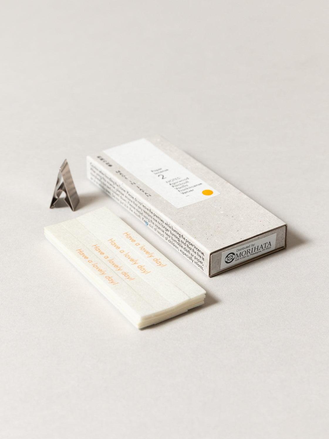 Washi Paper Incense Strips, Elegant Agarwood & MORIHATA